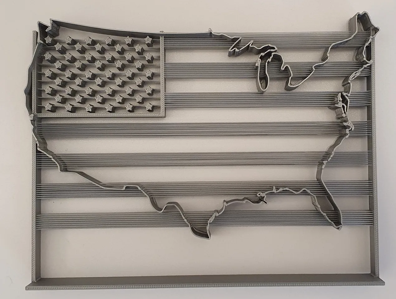 USA Flag in Map - String Art by Raskal | Download free STL model ...
