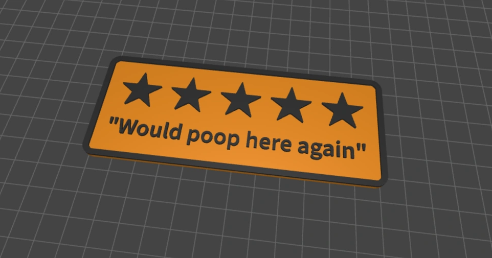 Make My Sign Template - 5-Star Review Sign (Would poop here again) by ...