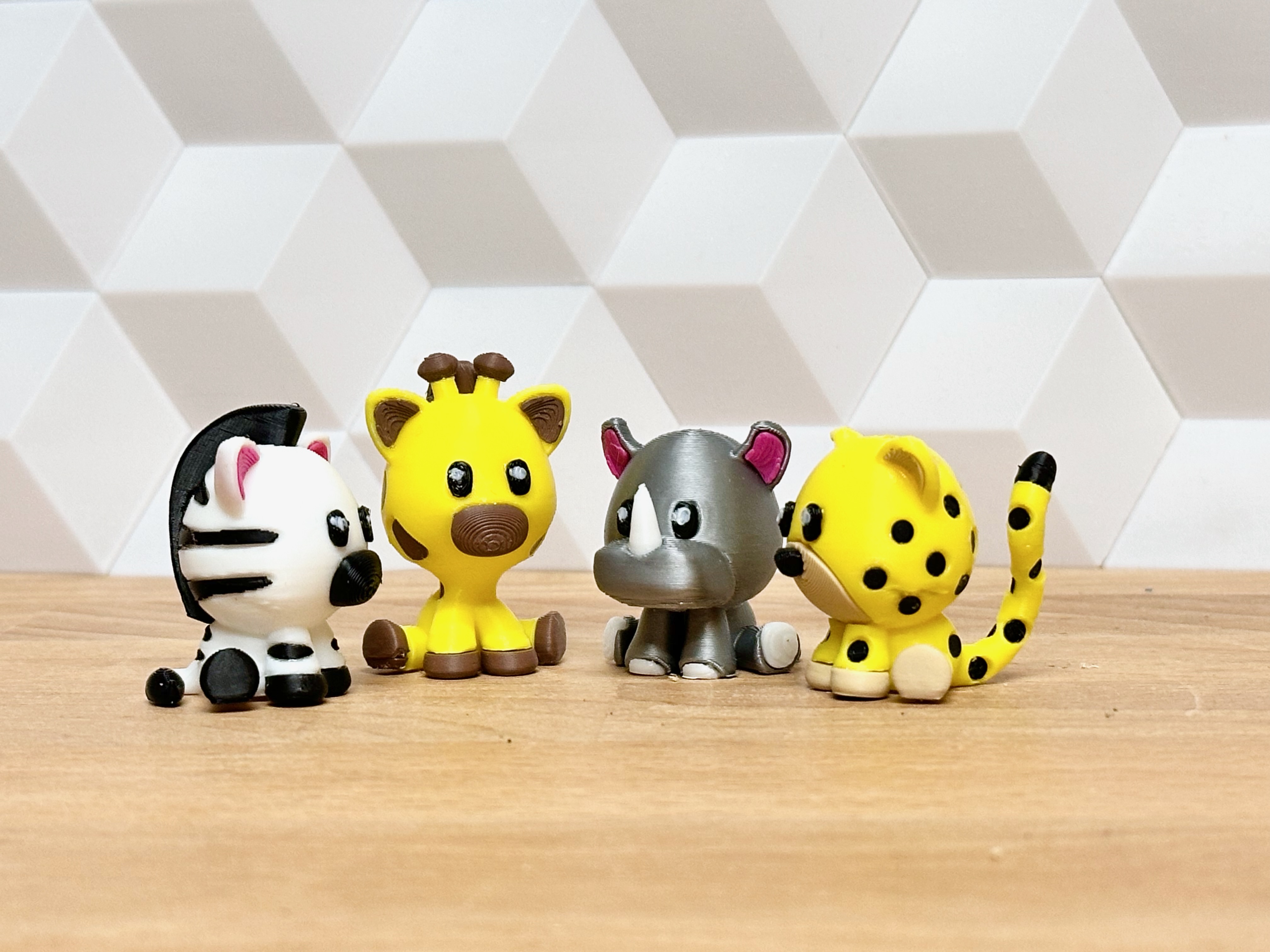 Minimals Savanna Pack (zebra giraffe cheetah rhino) by GlennovitS 3D ...