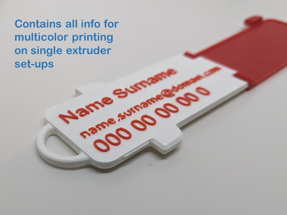 Customizable Luggage or Bagback tag by BM Paridae | Download free STL ...