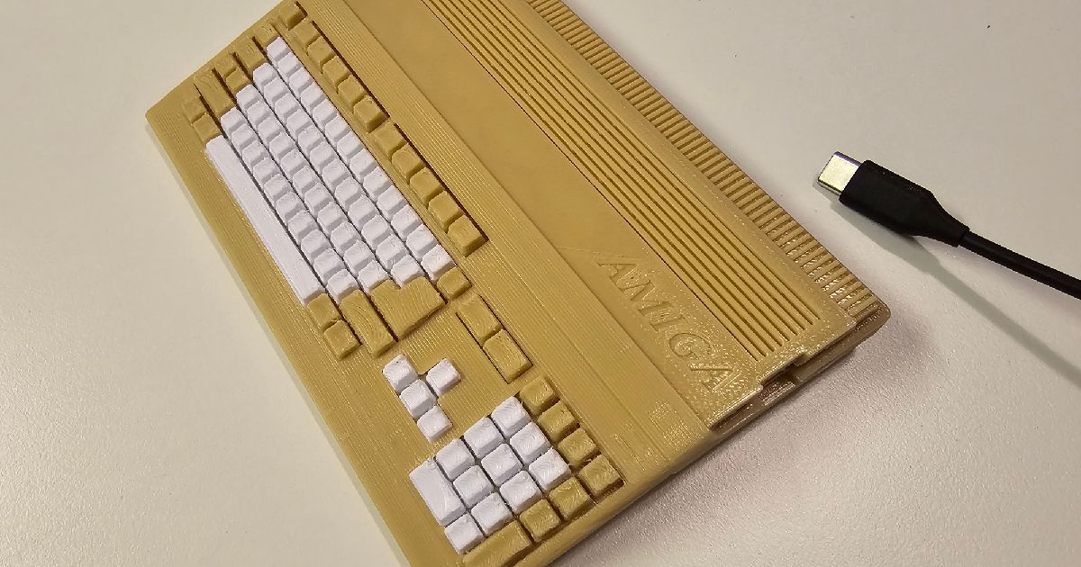 Amiga 500 V2 two color ( in 1:3 scale roughly) by Eetu Harjumaa ...