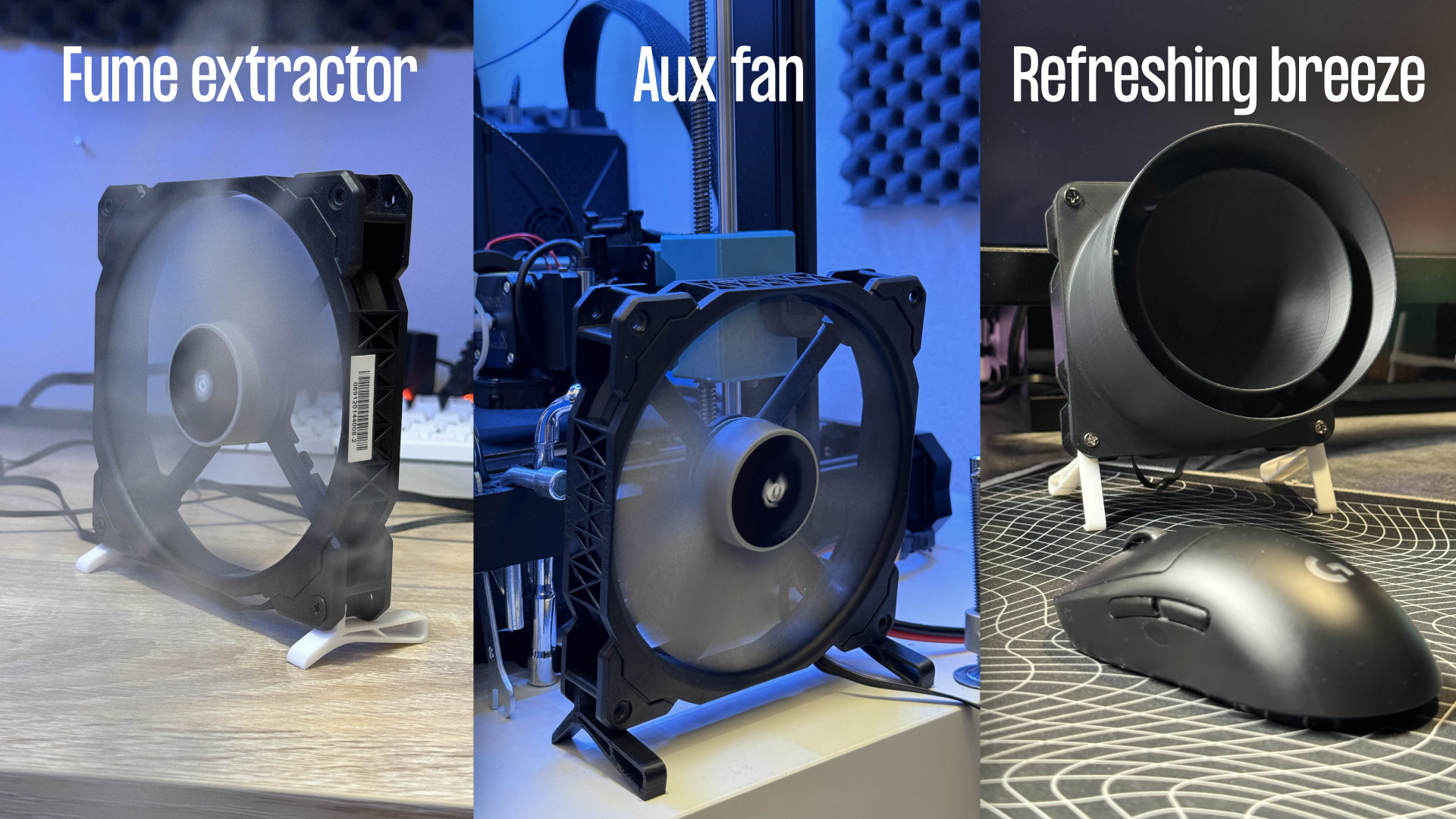 Universal Fan stand - Flat & Angled by Voxain | Download free STL model ...