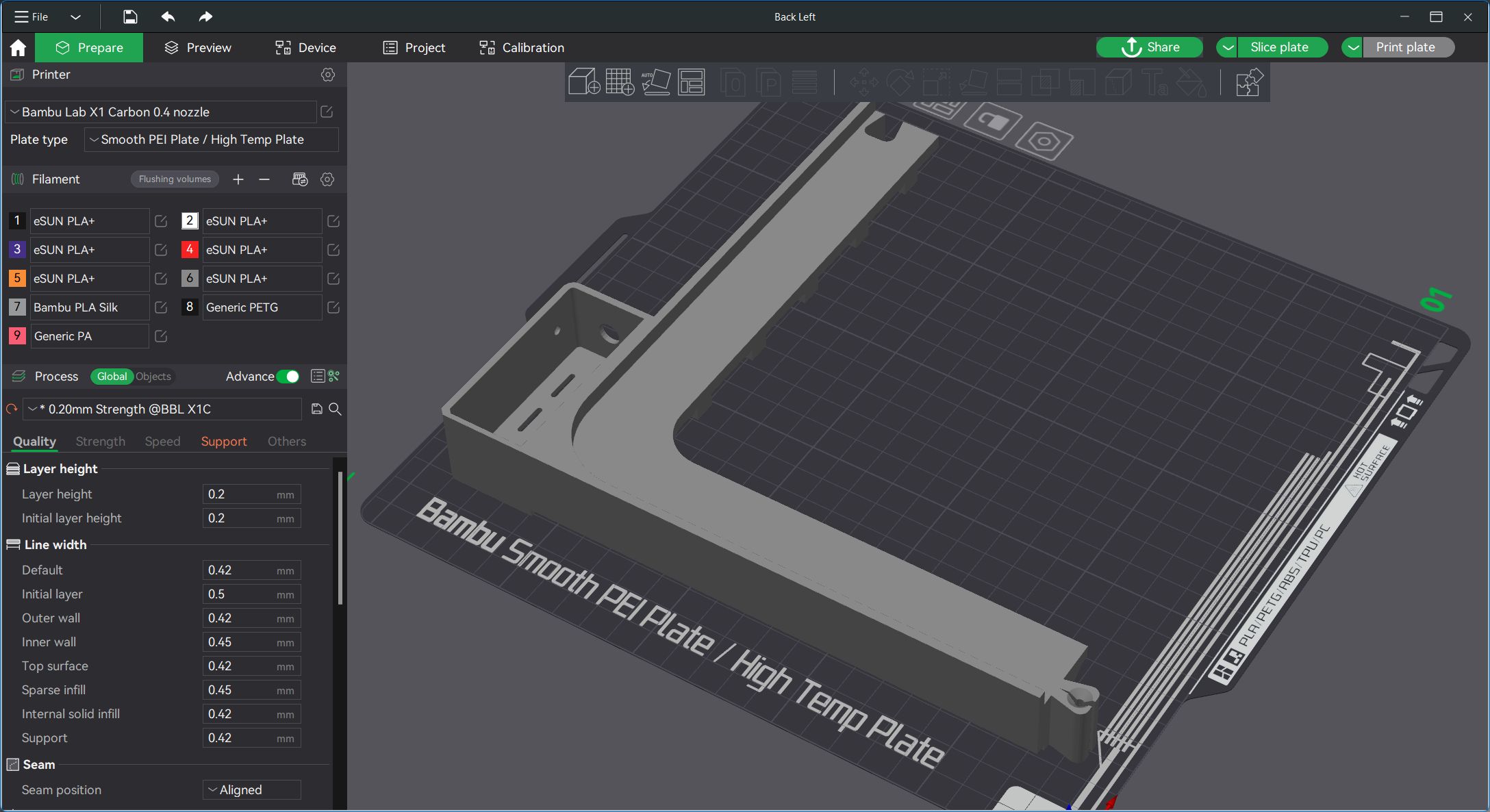 X1C Adjustable Lighting Unit Riser by Wiseone | Download free STL model ...