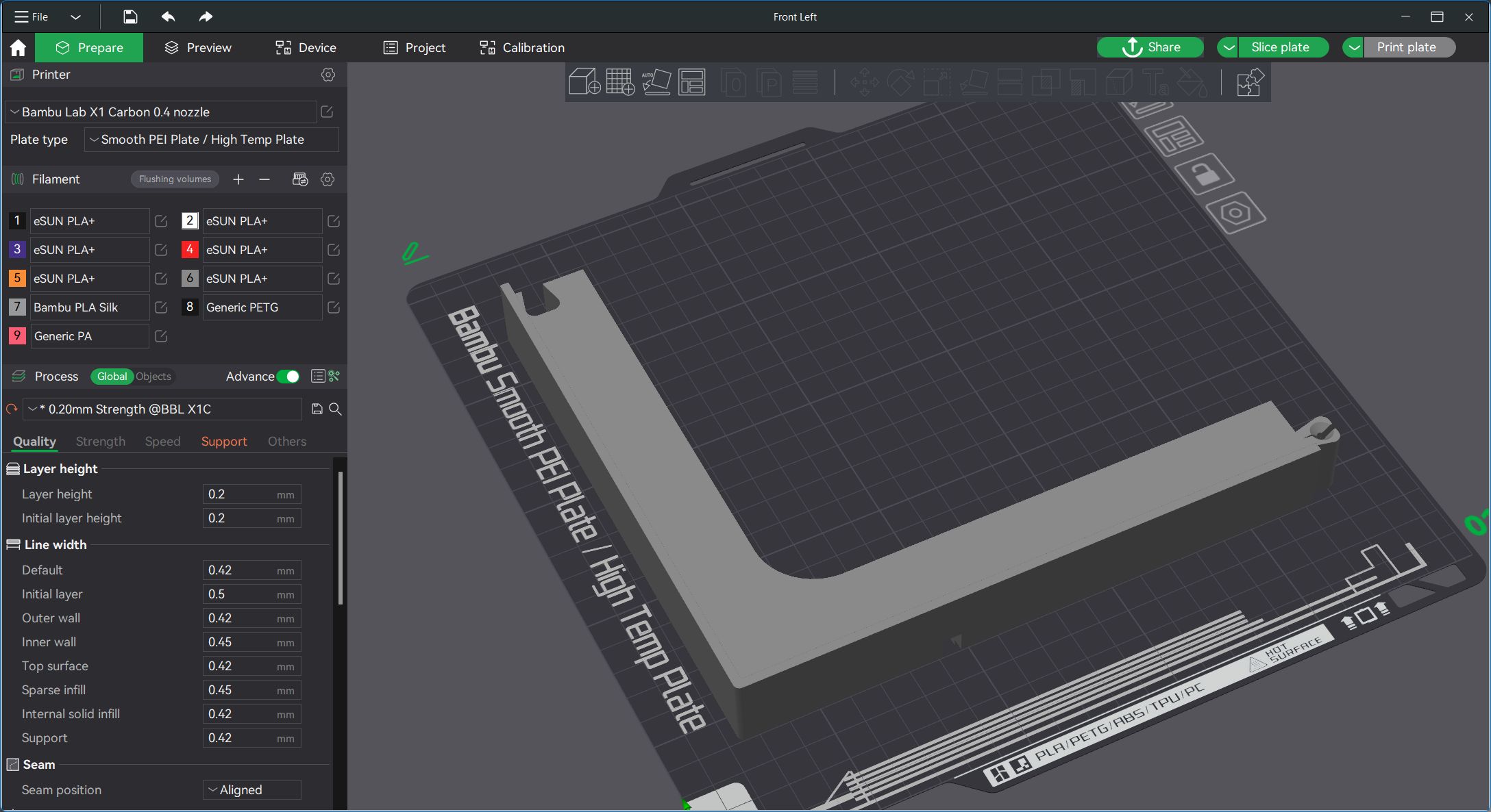X1C Adjustable Lighting Unit Riser by Wiseone | Download free STL model ...