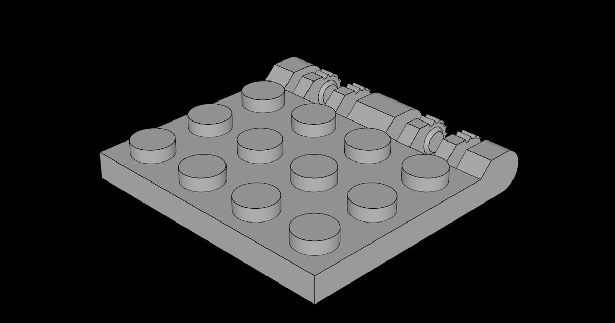 Lego Compatible (44570.dat) Hinge Car Roof 4 x 4 Locking by thall72 ...