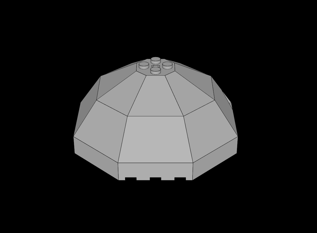 Lego Compatible (2598.dat) Windscreen 10 x 10 x 4 Octagonal Canopy by ...
