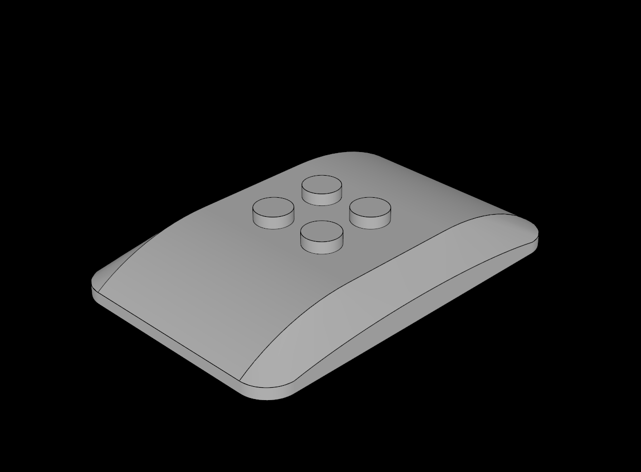 Lego Compatible (98281.dat) Wedge 6 x 4 x 0.667 Quadruple Curved by ...