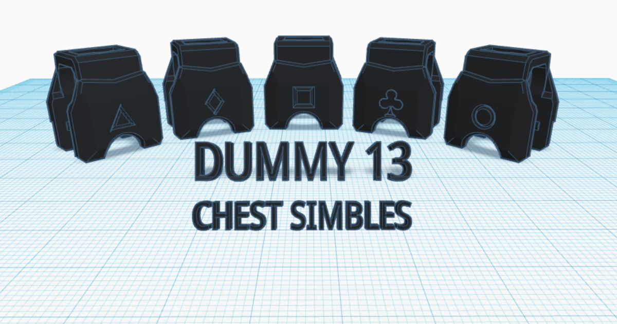dummy 13 chest symbols by Random-name | Download free STL model ...