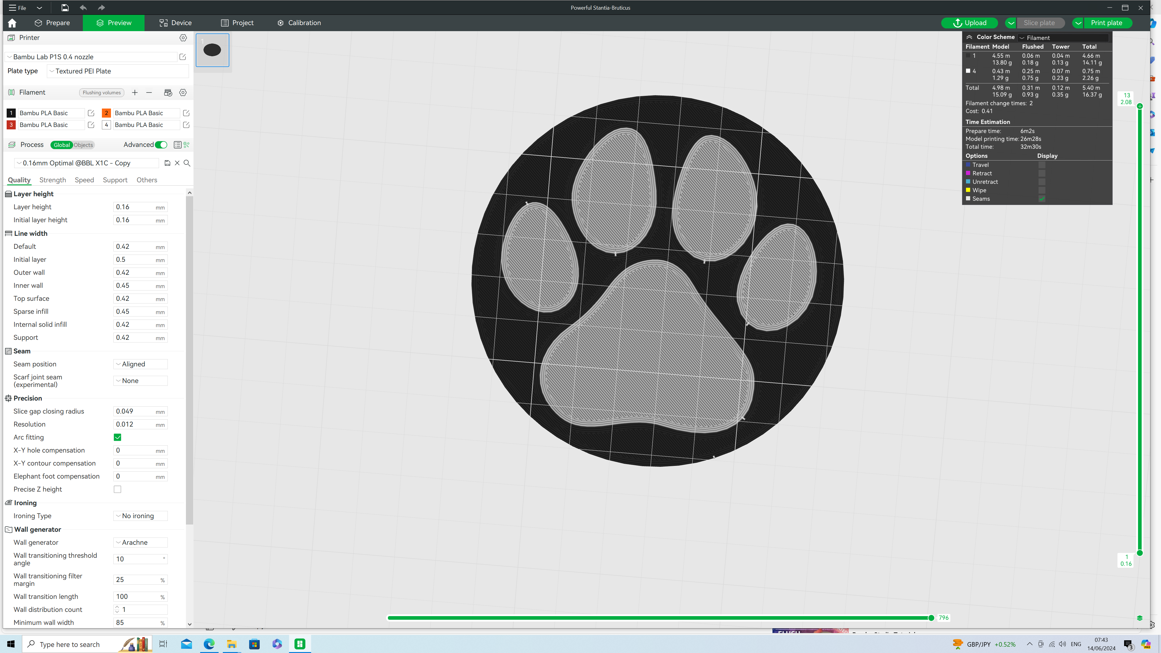 Paw Print Coaster by johnny Little | Download free STL model ...