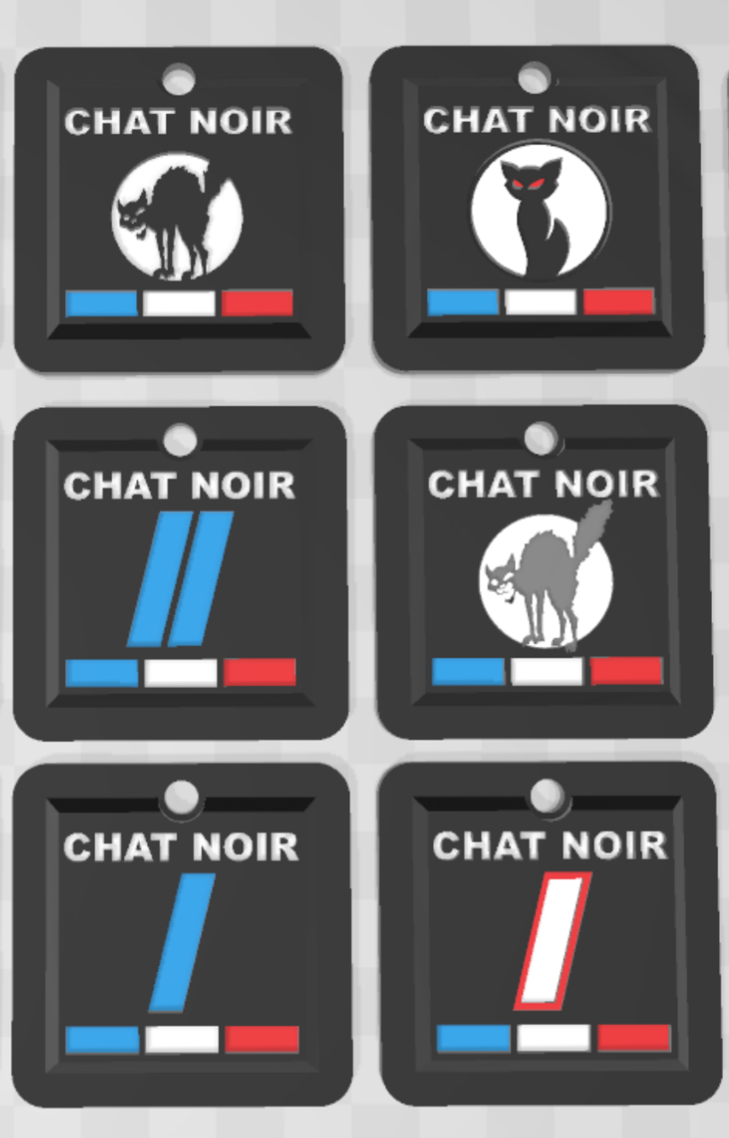 Porte clés grade chat noir by arnaudb11 | Download free STL model ...