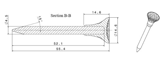 Golf Tee no supports 55mm 2.18 inch by R.deBrouwer | Download free STL ...