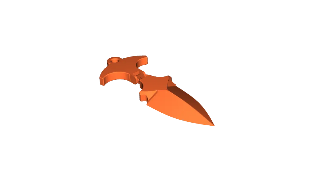 Punch knife artiliculated keychain by peter7 dsd | Download free STL ...