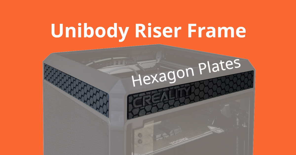Creality K1 / K1C Unibody Riser Hexagon Plates by BlenderRender ...