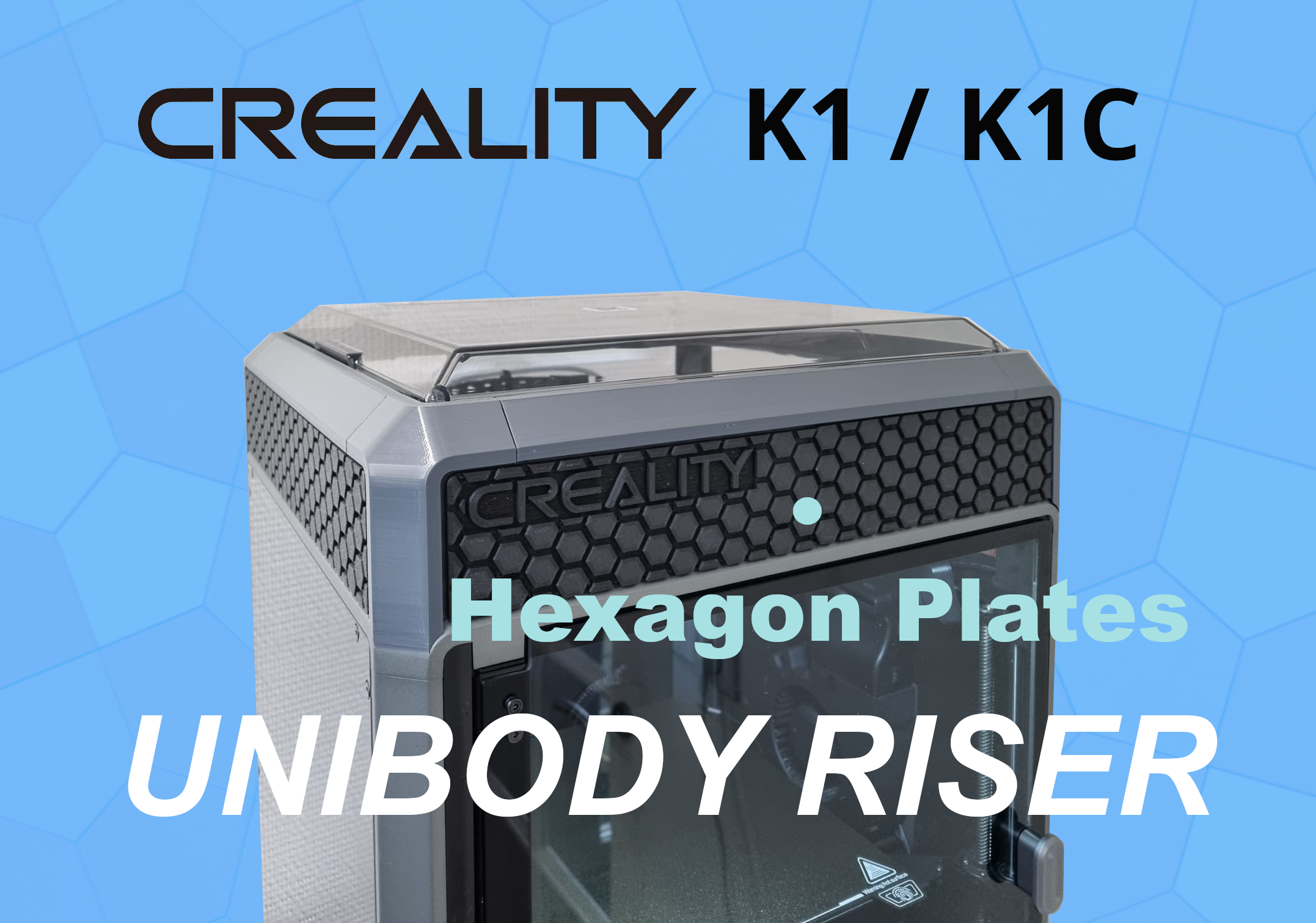 Creality K1 / K1C Unibody Riser Hexagon Plates by BlenderRender ...