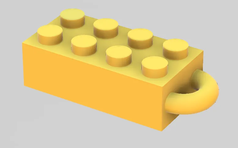 Lego Brick Keychain 2x4 by LEni Gobrick | Download free STL model ...