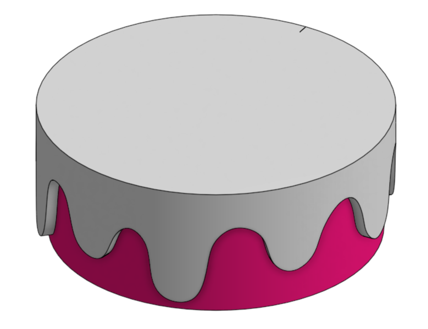 A simple Cake with separate Icing by Philip | Download free STL model ...