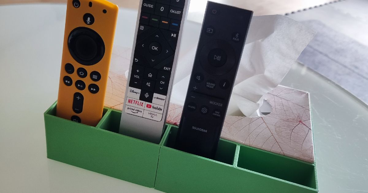 wide Tissue box with remote control trays by jayp76pb | Download free ...