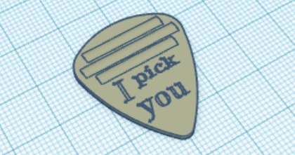 guitar pick with grip by 3D flare | Download free STL model ...