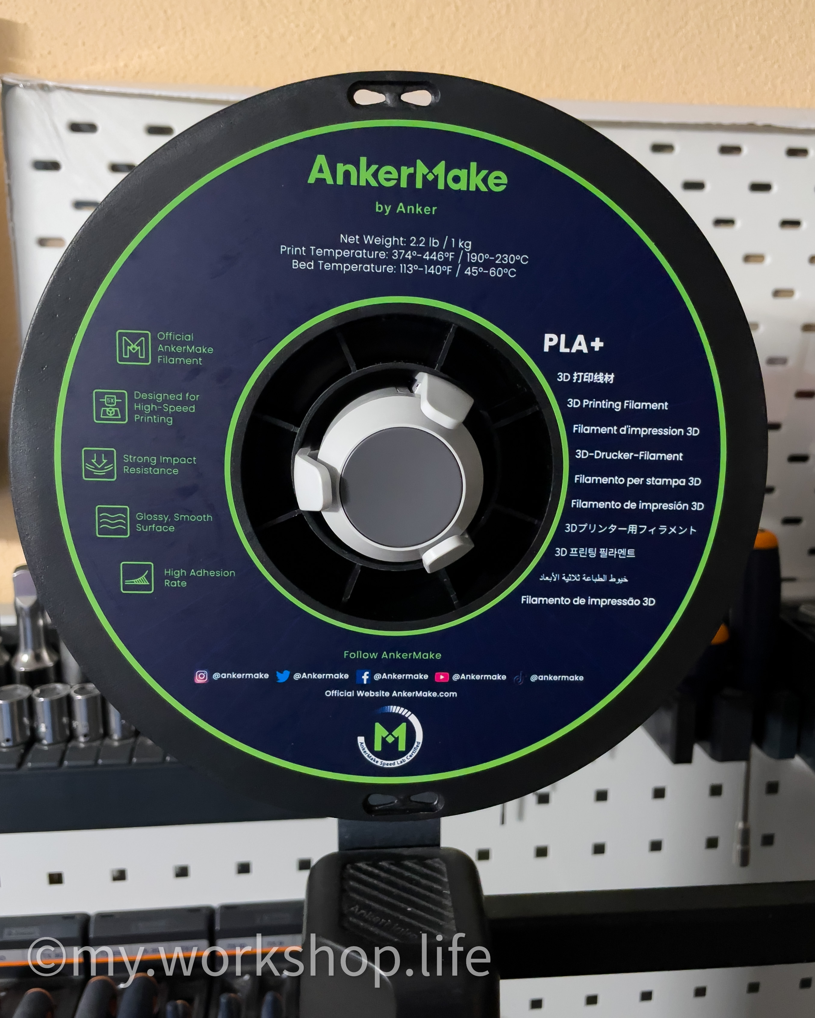 "Ankerlab M5A1" Ankermake M5 Bambulab AMS lite Spool Holder by my ...