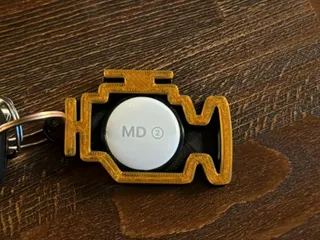 Check Engine Keychain with Airtag clip by kilinccagatay | Download free ...