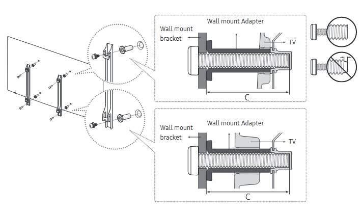 Samsung 4EA VESA Wall mount - M8 Screws adapter by TanakJuka | Download ...