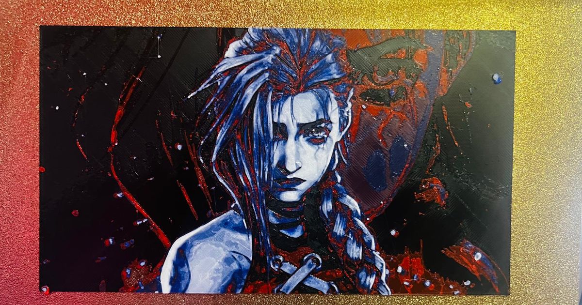 Jinx Arcane hueforge by 3dpaintig | Download free STL model ...