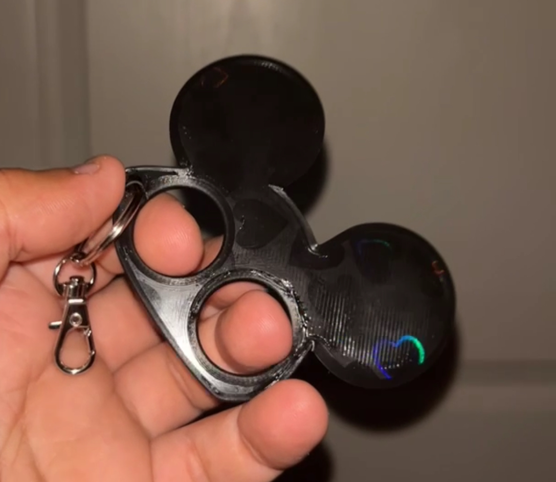 brass knuckles mickey key chain by artby3dco | Download free STL model ...