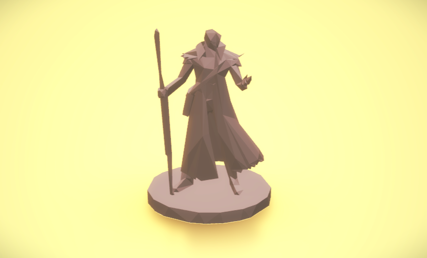 Low-Poly SORCERER - Miniature by Low-Poly Martino | Download free STL ...