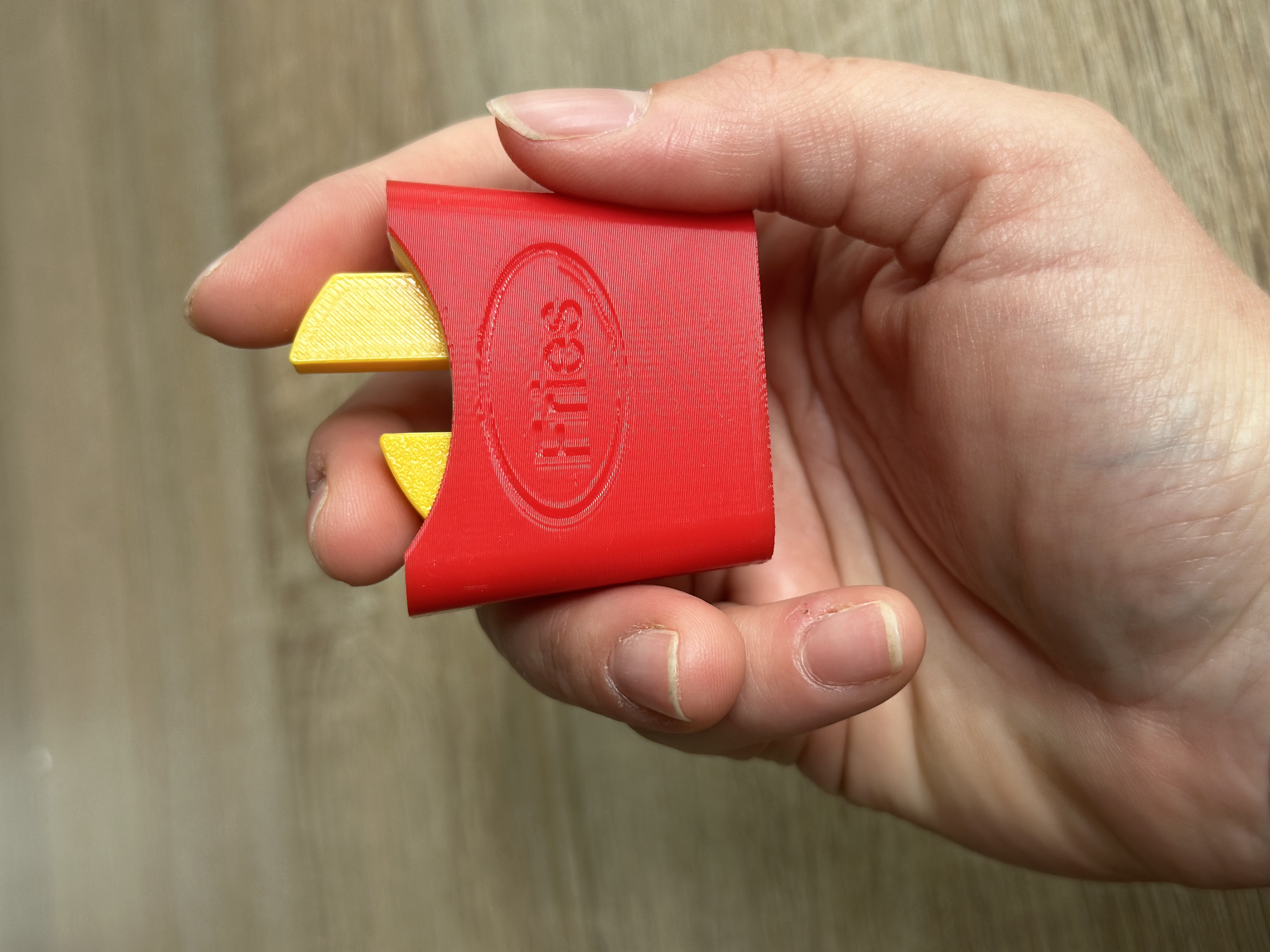 French fry fidget toy satisfying click keychain by 3Dmar | Download ...