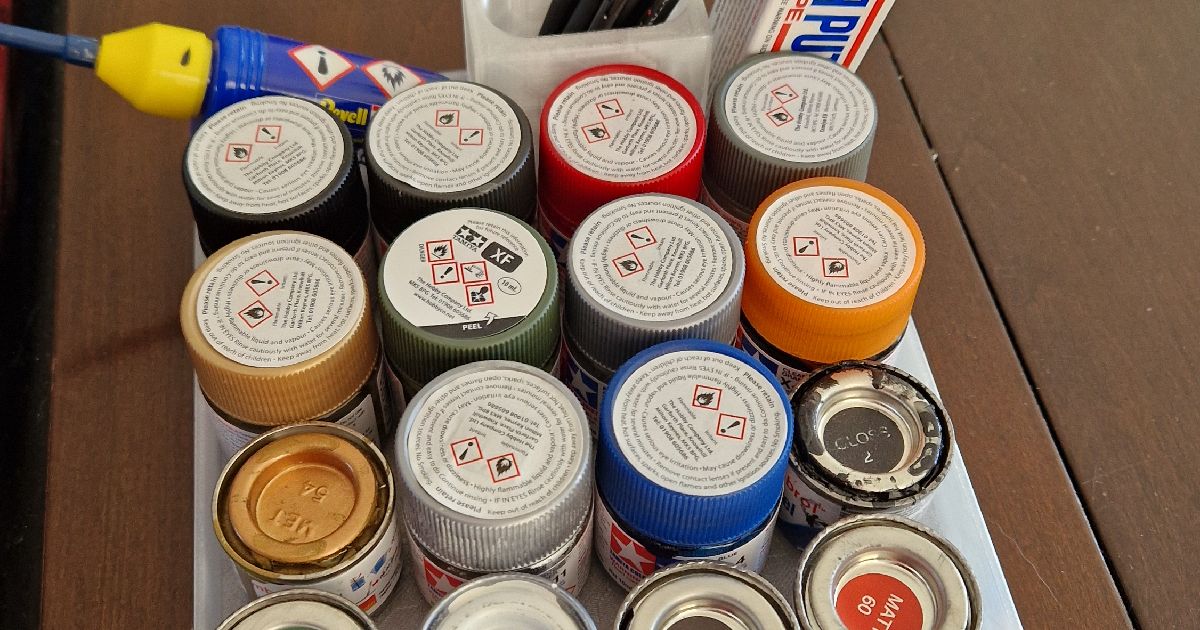 Paint and brush modelling tray by mikeyb | Download free STL model ...