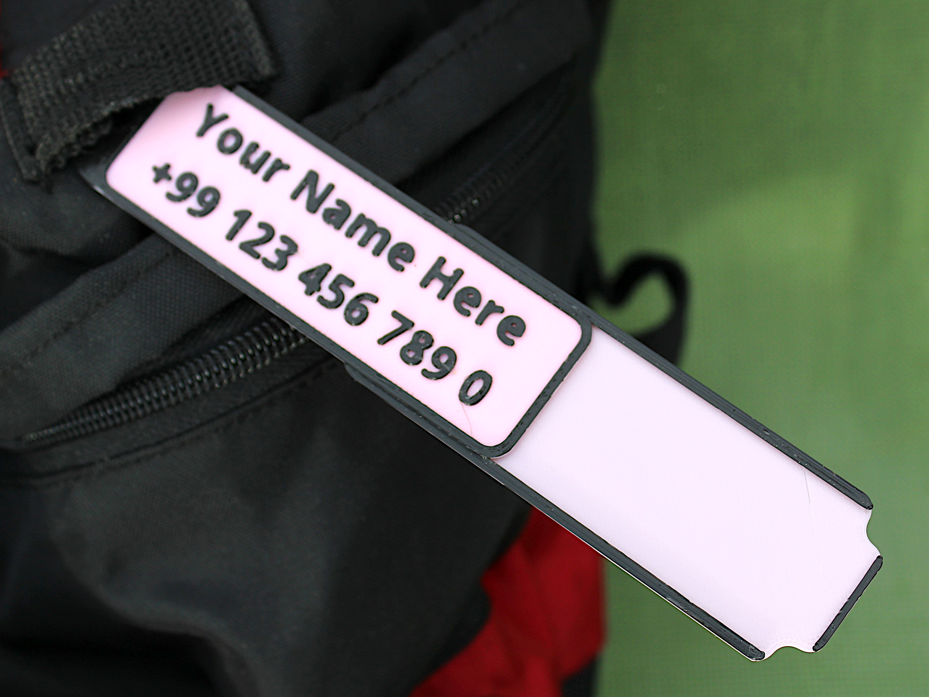 Privacy Bag & Luggage Tag | Custom Text in PrusaSlicer by moWerk ...