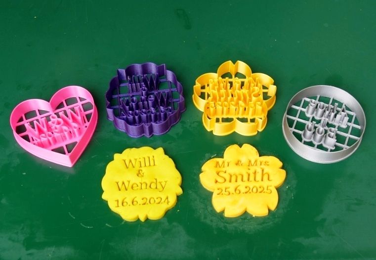 Wedding fondant cookie stamp by Makkuro | Download free STL model ...