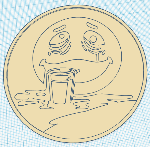 Drunk smiley face by Eva Máčová | Download free STL model | Printables.com