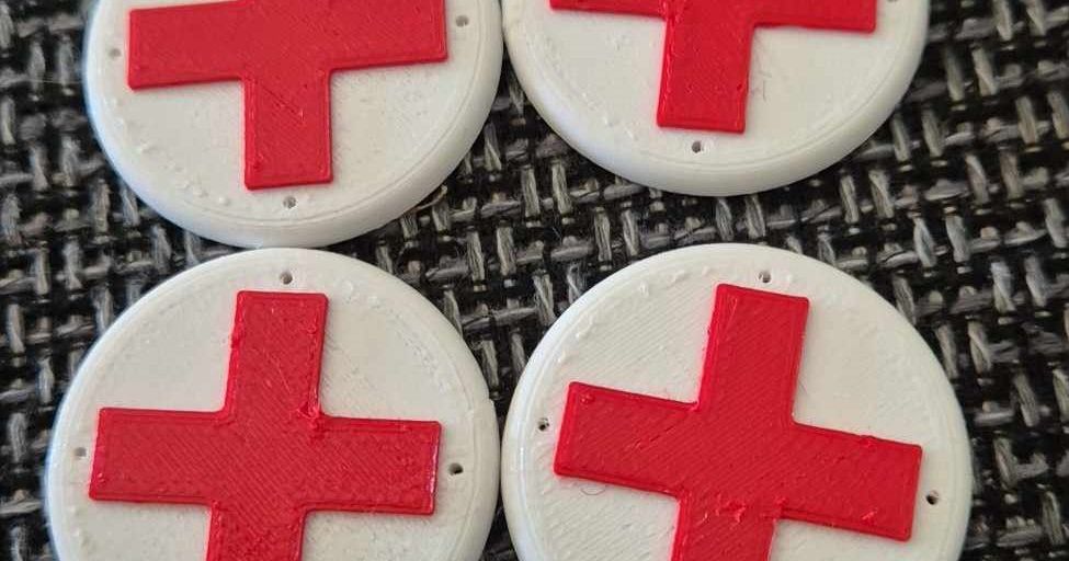 Red cross by Arke | Download free STL model | Printables.com