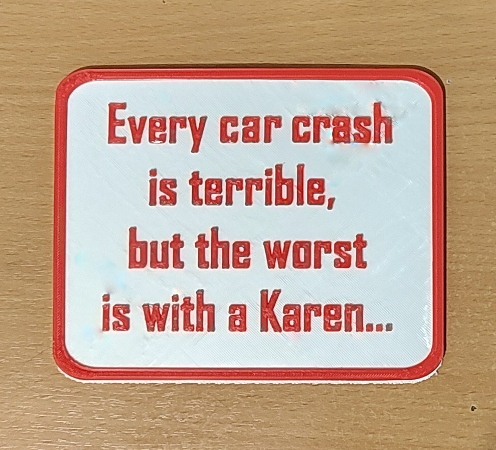 Car sign(sticker) - meme by Matax | Download free STL model ...