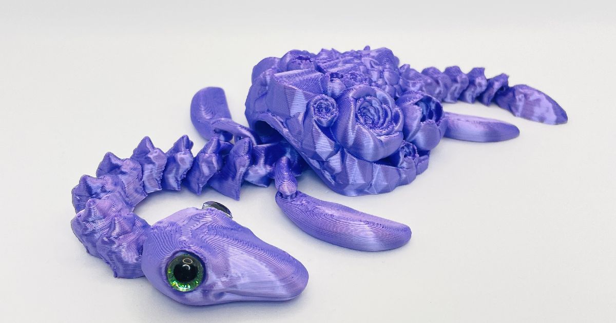 Lucky Plesiosaurus Turtle - Swappable Shell - Articulated - Print in ...