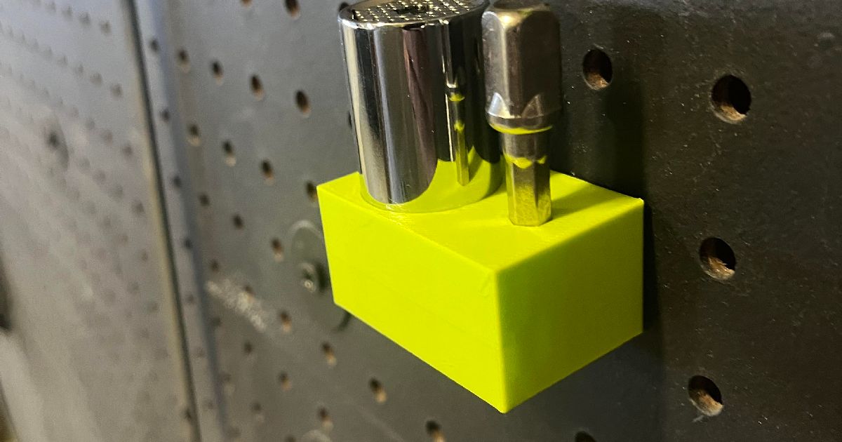 SuperSocket Pegboard Mount by CrematedEmpanada | Download free STL ...