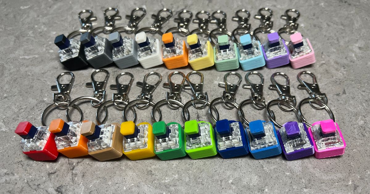 Mini Key Fidget - Cherry MX Compatible - Now with keychain loop by ...