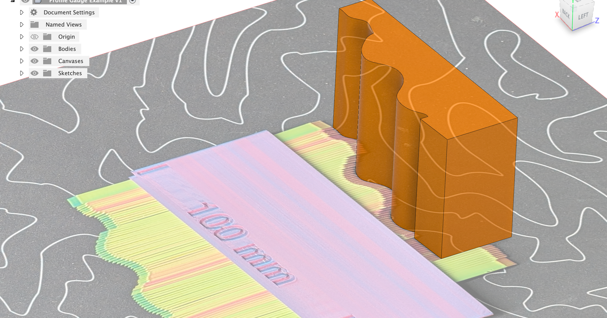Precision Profile Gauge for CAD by sethmoser | Download free STL model ...