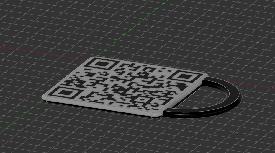 QR keychain by R con R 3D | Download free STL model | Printables.com