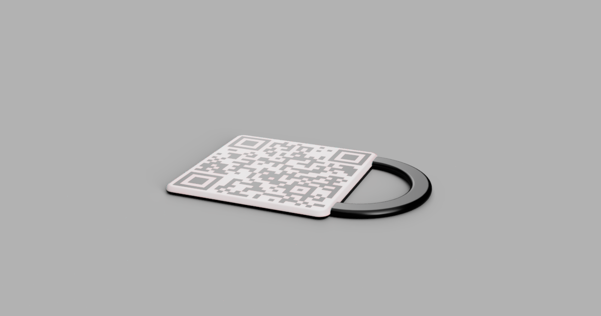 QR keychain by R con R 3D | Download free STL model | Printables.com