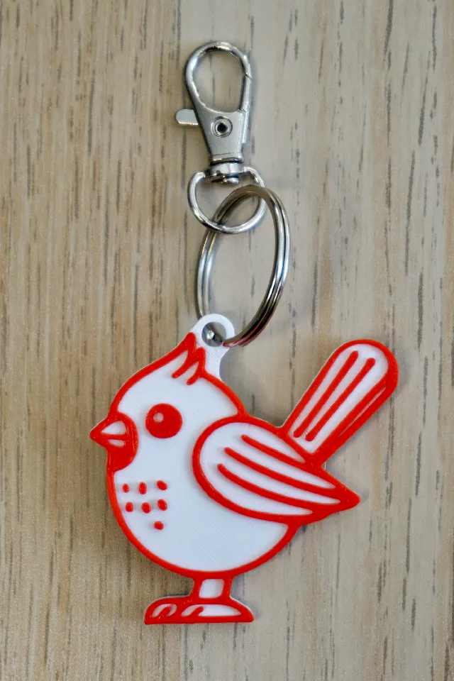 Cute Cardinal Keychain by Nolan3D | Download free STL model ...