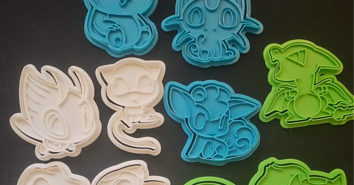 chibi pokemon cookie cutter and stamps, set of 10 by xXnuggXx ...