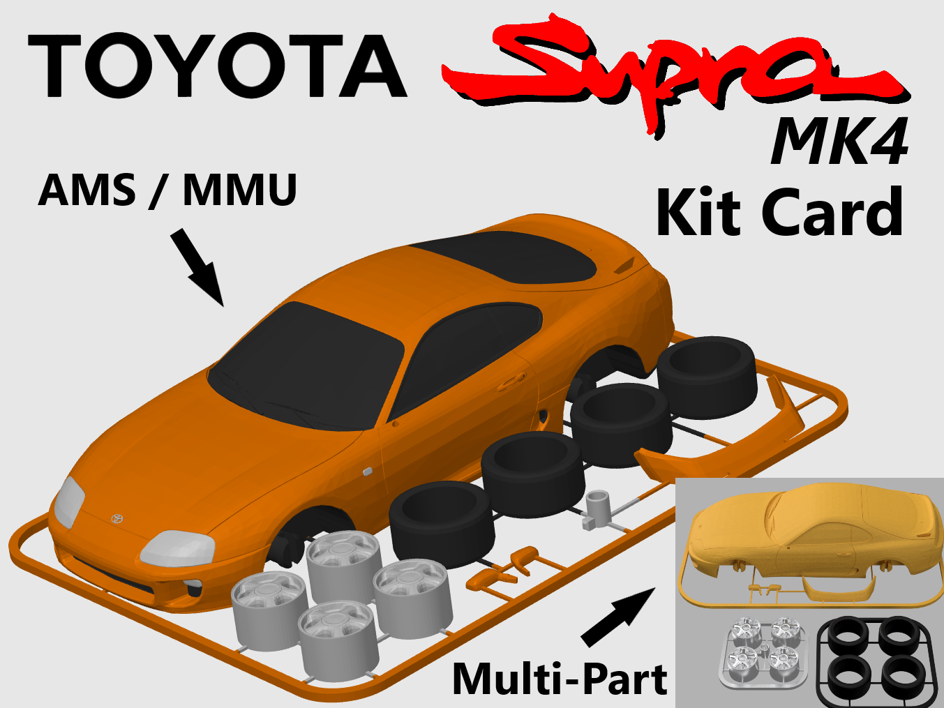 Toyota Supra MK4 Kit Card by The Kit Card Guy | Download free STL model ...