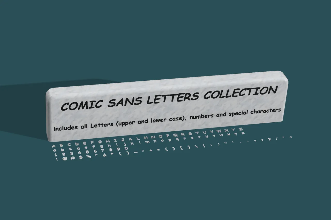 COMIC SANS FONT - ALPHABET COLLECTION by Wolf3D | Download free STL ...