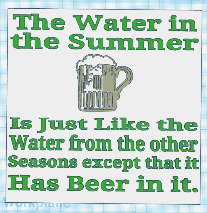 Summer Water Sign by Phantom Printer | Download free STL model ...