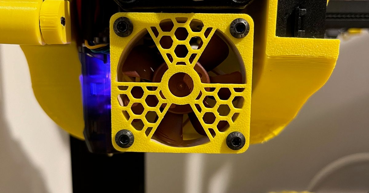 40x40 Fan Cover Radioactivehoneycomb By Toni H Download Free Stl Model 