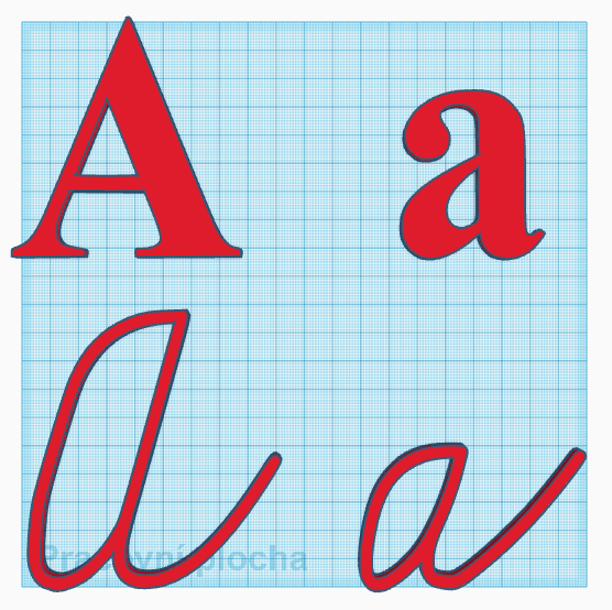 Simple letter Aa by Nina Máčová | Download free STL model | Printables.com