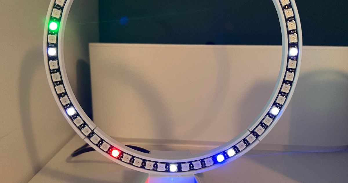 NeoPixel Ring 60 Clock by bmonkey | Download free STL model ...
