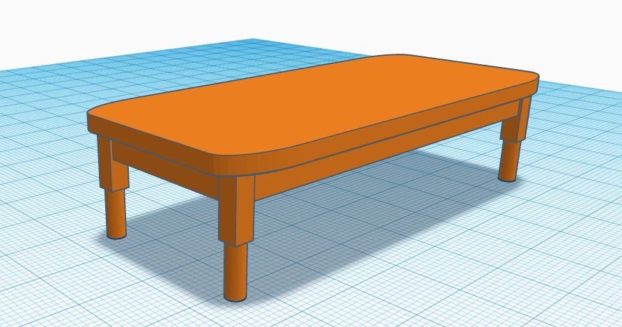 Basic Sylvanian coffee table by RebAnnKem | Download free STL model ...